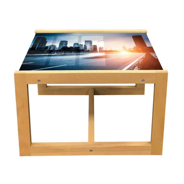 Cityscape Coffee Table, Urban Road And Buildings Sunset Dramatic Effect ...