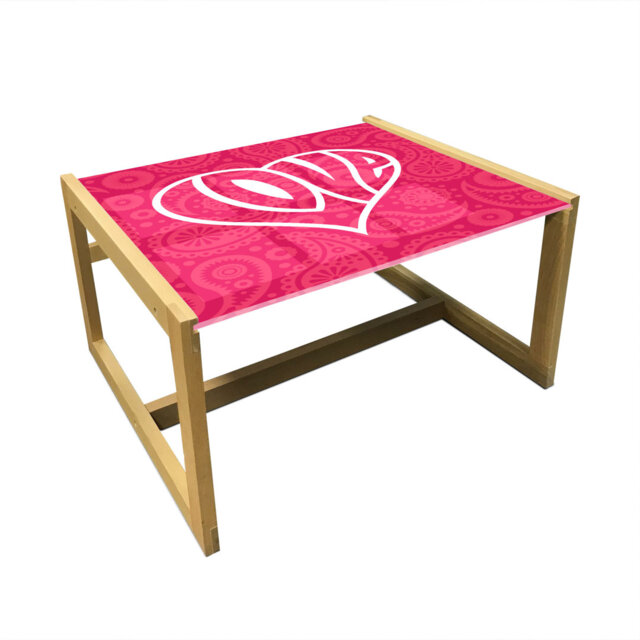 Groovy Coffee Table, Big Heart With Background Retro Romance Will ...