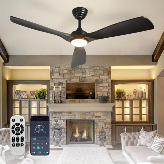 Ceiling Fan With Light Modern Outdoor Fan With Remote App Control by ...