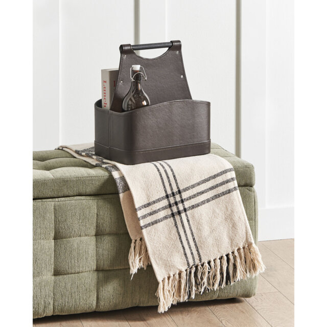 Lark Manor URUK Faux Leather Basket by Wayfair | ufurnish.com