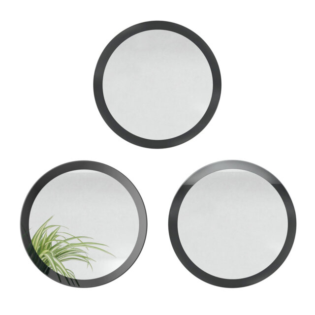 Colver Round Wood Framed Wall Mounted Mirror Set by Wayfair | ufurnish.com