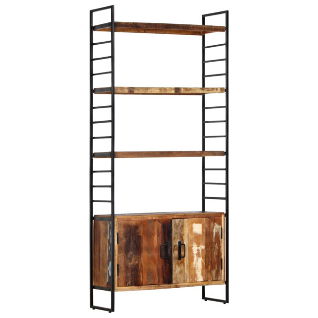4-Tier Bookcase 80X30x180 Cm Solid Reclaimed Wood - Rustic Furniture ...