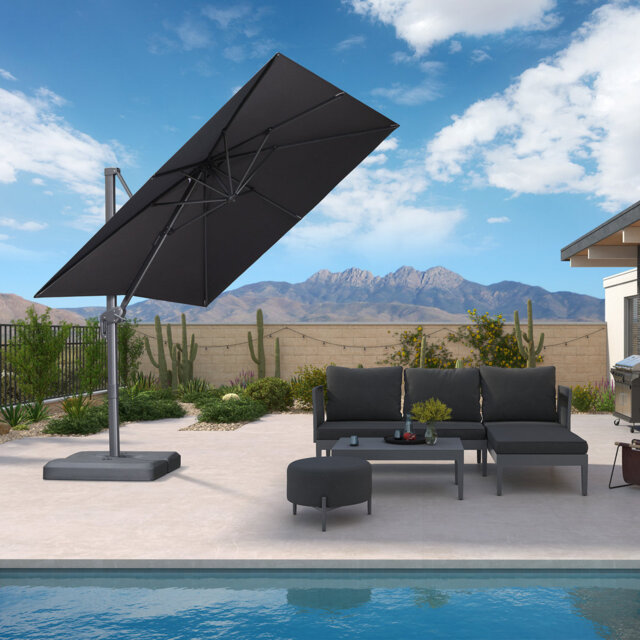 Rilei 2.4m Square Cantilever Parasol by Wayfair | ufurnish.com
