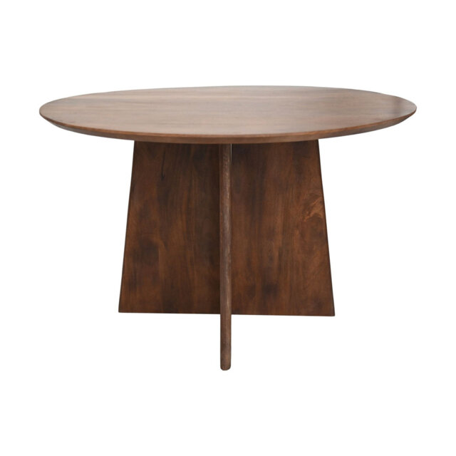 Round Dining Table Cross Leg-120x120x77-Brown-Mango by Wayfair ...
