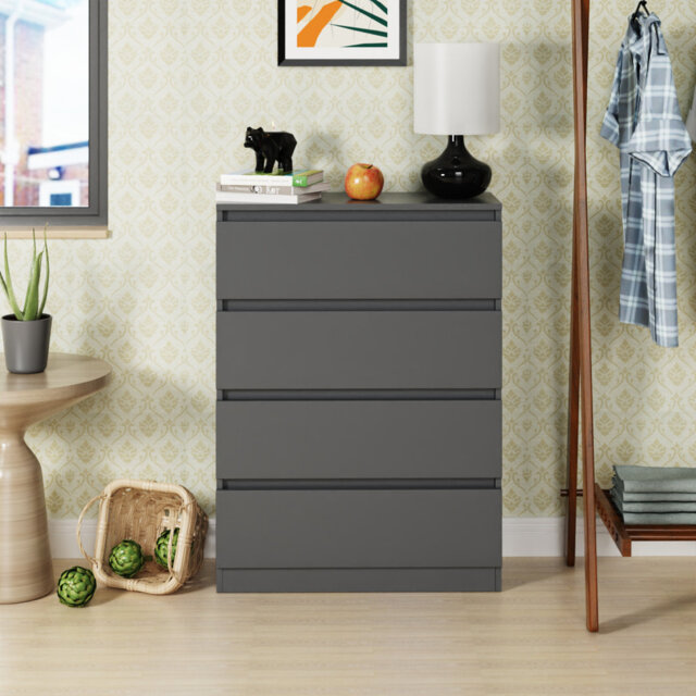 Delone 4 Drawer 70Cm W Chest of Drawers Nightstand Bedside Cabinet by ...