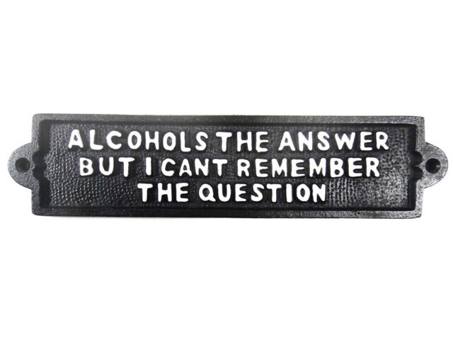 Alcohol's The Answer Wall Décor by Wayfair | ufurnish.com