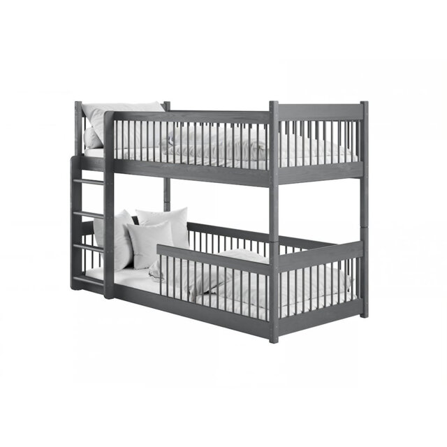 Wooden Bunk Bed Boston Olive - Sustainable Pine Frame with Split Design ...