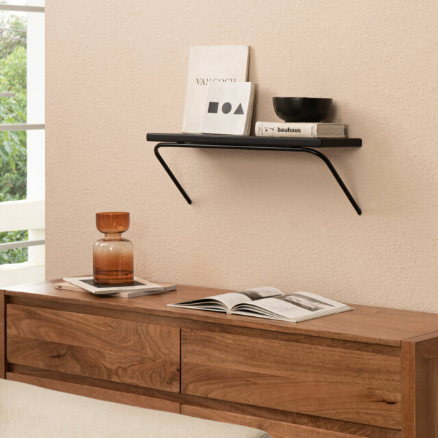 Alauna Solid Wood Wall Mounted Shelf by Wayfair | ufurnish.com