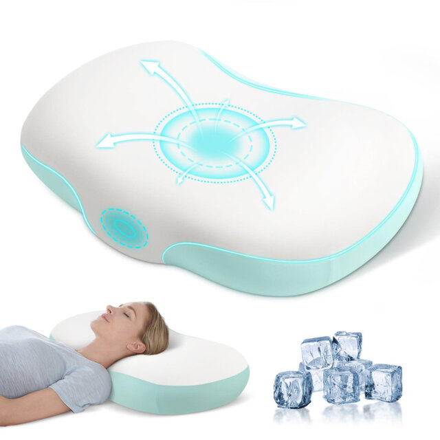 Memory Foam Cloud Pillow for Neck & Shoulder Pain Relief, Orthopedic Support for All Sleepers by ...