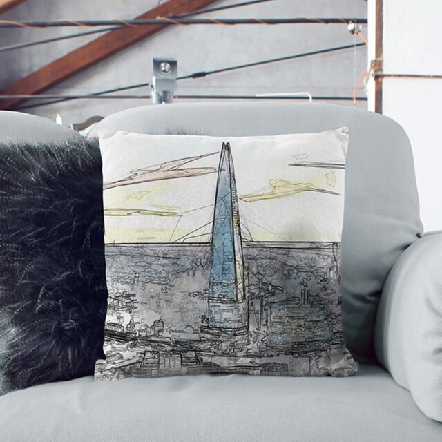 The Shard London England Skyline Cushion with Filling by Wayfair ...