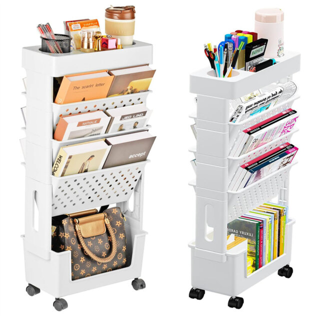 Grosvenor 78cm H x 38cm W Book Cart Bookcase by Wayfair | ufurnish.com