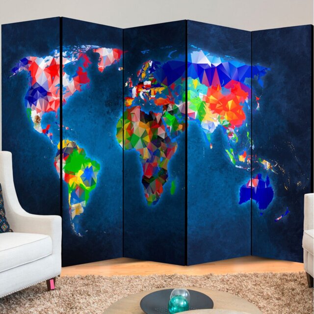 Map 5 Panel Room Divider by Wayfair | ufurnish.com