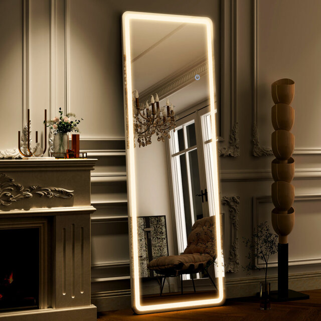 Holroyd Lighted Framed Freestanding Full Length Mirror by Wayfair ...