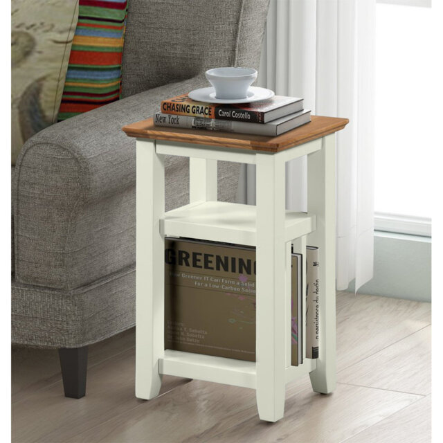 Eddie Green Off White Side Table by Wayfair | ufurnish.com