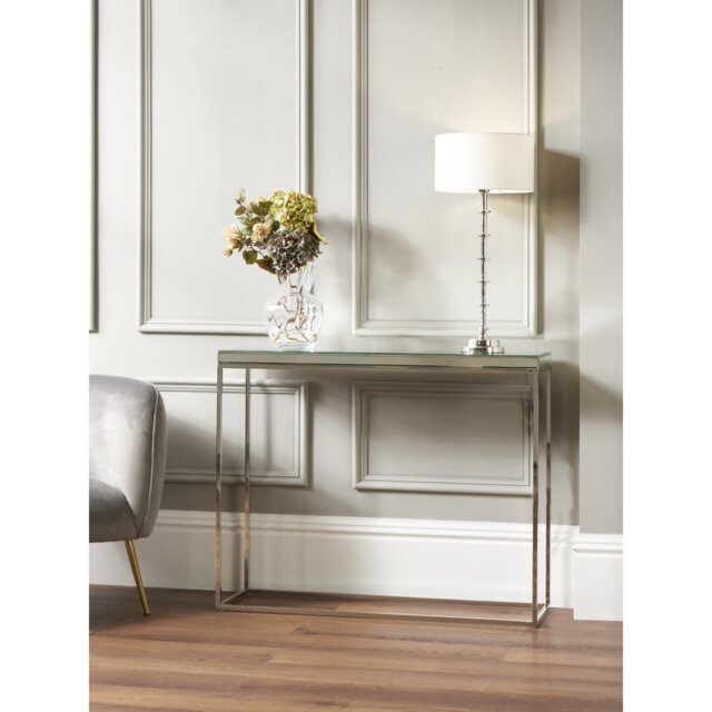 Siems 100cm Glass Top Console Table by Wayfair | ufurnish.com