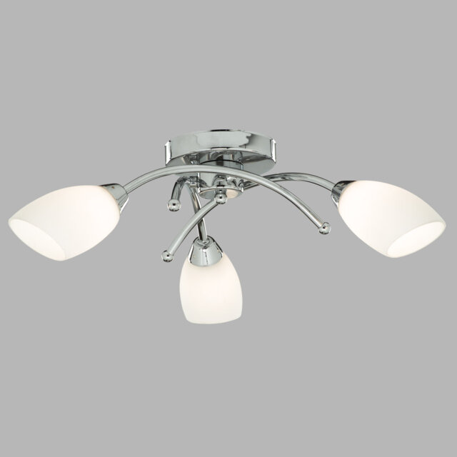 Kiantone 3 -Light 50cm Semi Flush Mount by Wayfair | uFurnish.com