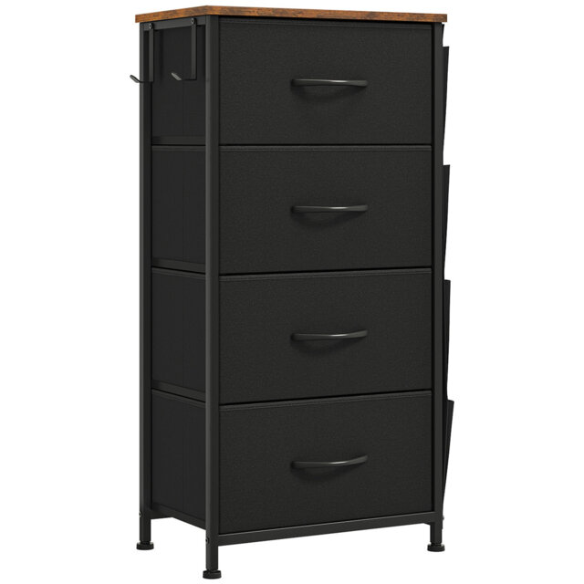 Fabric 4 Drawer 45Cm W Chest Of Drawers with Side Pockets by Wayfair ...