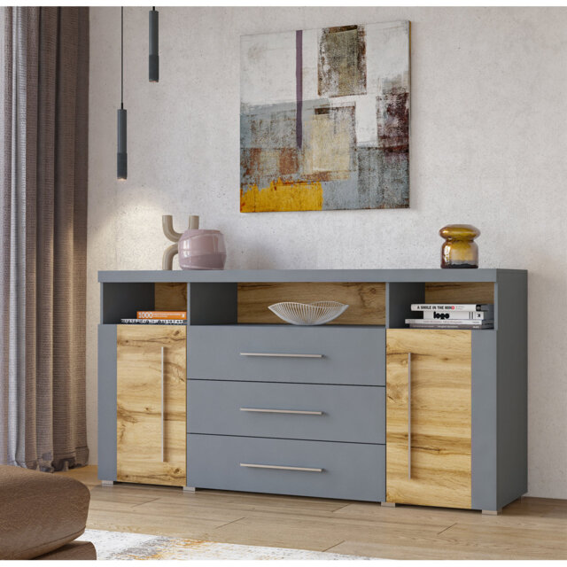 Paramount 182 Cm Wide 3 Drawer Sideboard by Wayfair | ufurnish.com