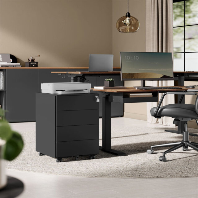 Auyeung 39cm Wide 4 -Drawer Mobile File Cabinet by Wayfair | ufurnish.com