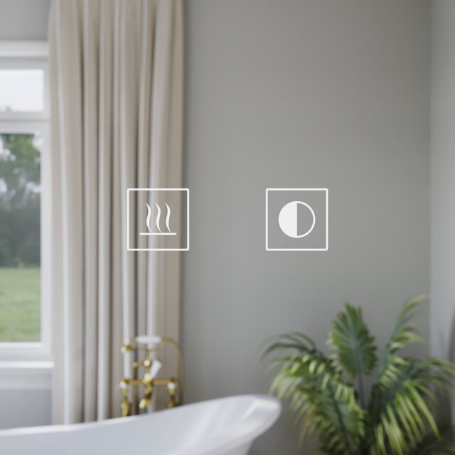 LED Square Bathroom Mirror with Defogging Function and Shelf by Wayfair ...