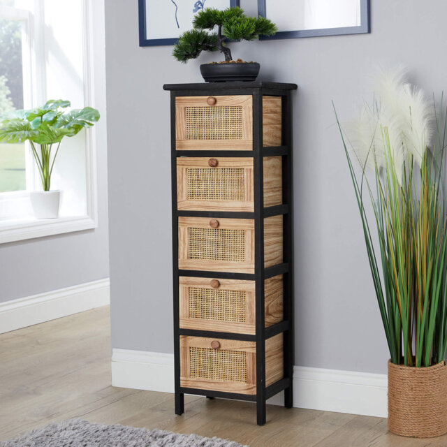 Ambrey Fully Assembled 5 Rattan Drawer Chest Storage Unit by Wayfair ...