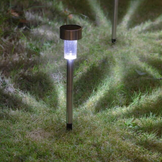 Stainless Steel Low Voltage Solar Powered Integrated LED Metal Pathway ...