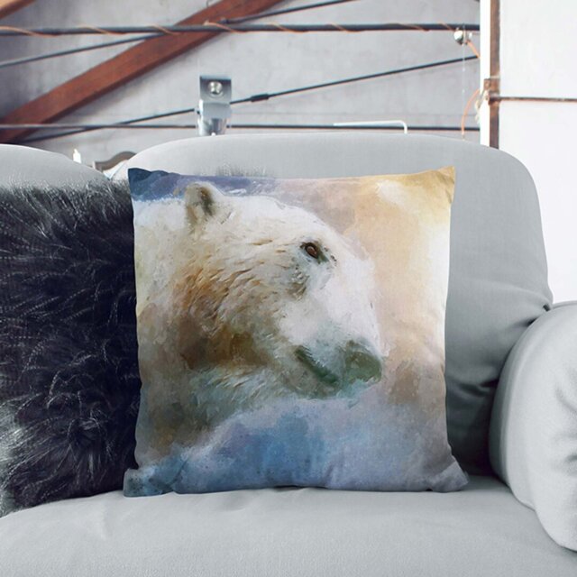 Mystical Polar Bear Cushion with Filling by Wayfair | ufurnish.com