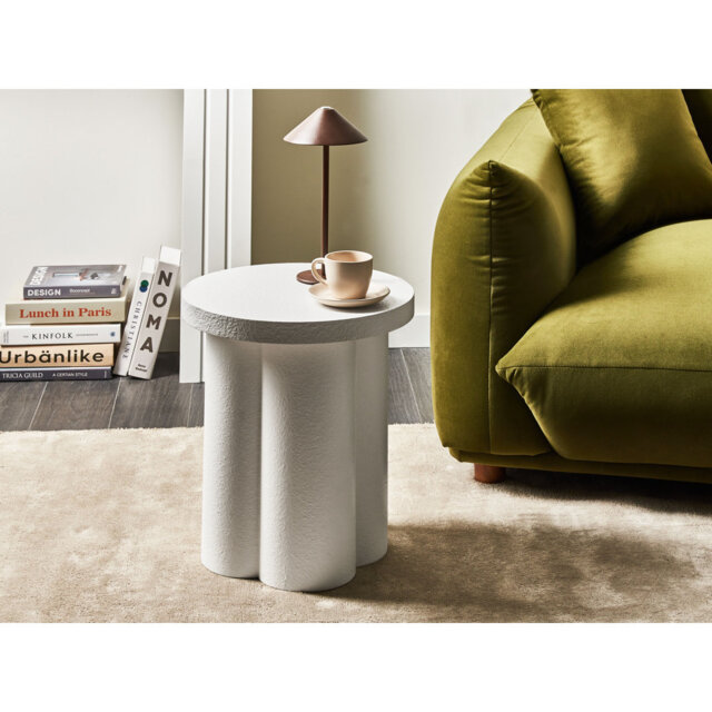 ADEL White Side Table by Wayfair | ufurnish.com