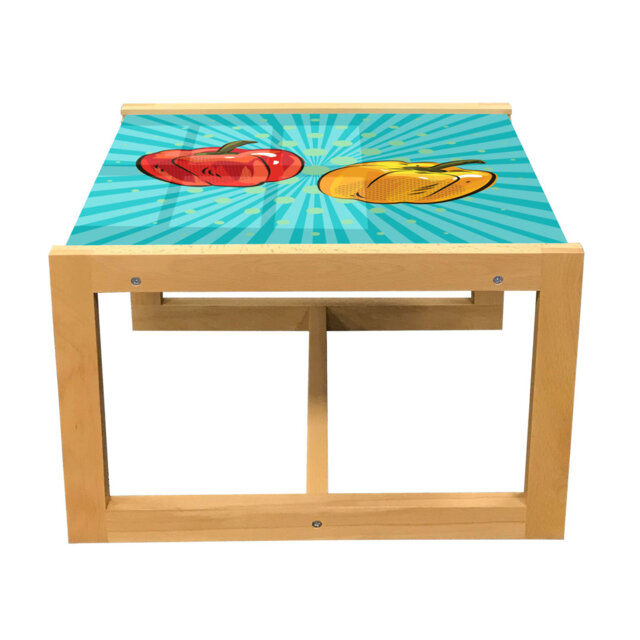 Pop Art Coffee Table, Vegetables In Comics Strip Style Eco Cooking ...