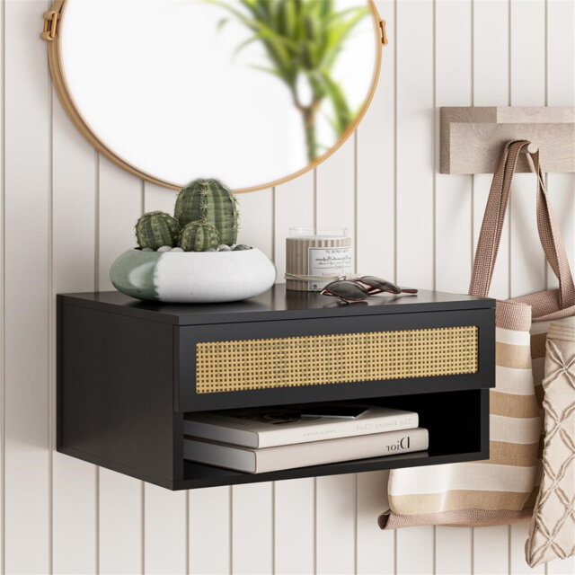 Floating Bedside Table, Small Modern Floating Bedside Table With ...