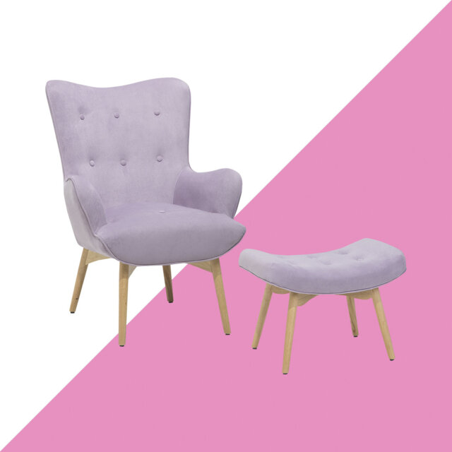Carwile Wingback Chair and Footstool by Wayfair | ufurnish.com