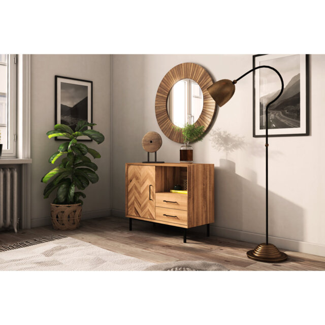 Walcott 2 Drawer 97Cm W Solid Wood Combi Chest by Wayfair | ufurnish.com
