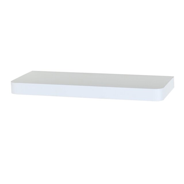 Floating Narrow Wall Shelf, Rounded Front Corners, Foiled Finish by ...