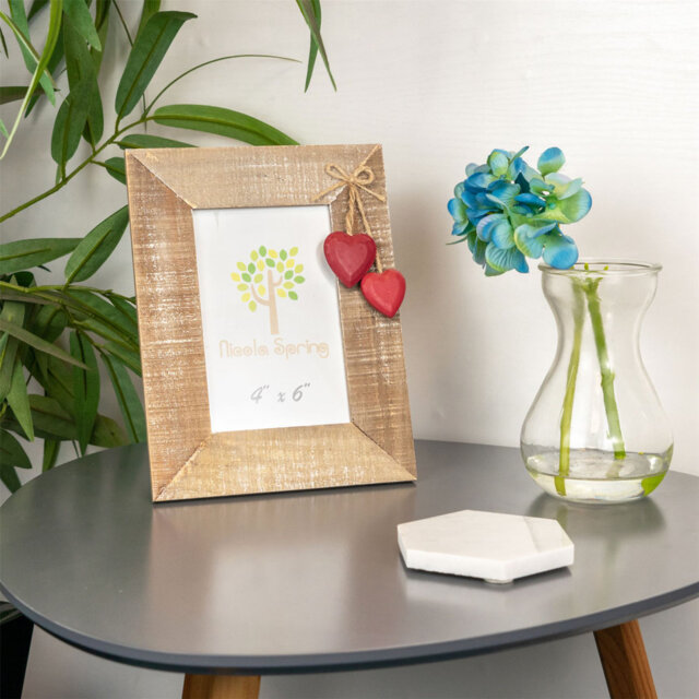 "Nicola Spring - Rustic White Hearts Photo Frame - 4 x 6""" by Wayfair ...