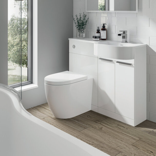 100mm Combined Vanity Unit with Toilet Included by Wayfair | ufurnish.com