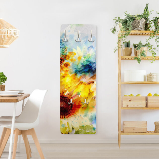 Sunflowers Wall Mounted Coat Rack by Wayfair | ufurnish.com