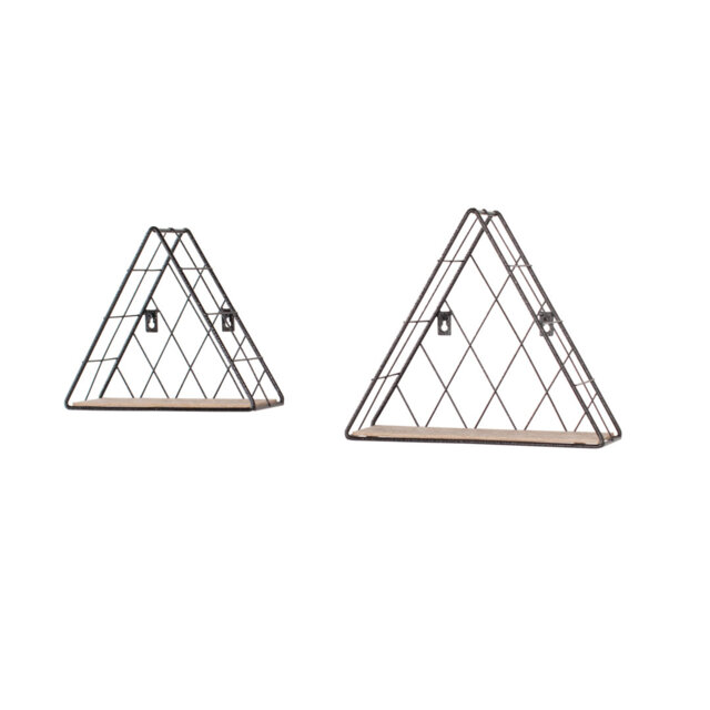 Clarisa 2 Piece Wall Shelf Set, Triangular Wire Design by Wayfair ...