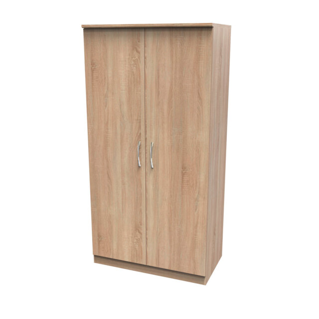 Dekyn Wide Double Wardrobe in Bardolino Oak by Wayfair | ufurnish.com