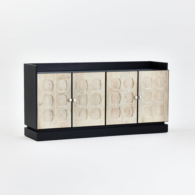 Solid Wood & Matt Black Sideboard by Wayfair | ufurnish.com