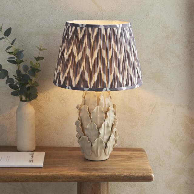 Layered Leaf and Zigzag 35cm pearl grey shade Table Light by Wayfair ...