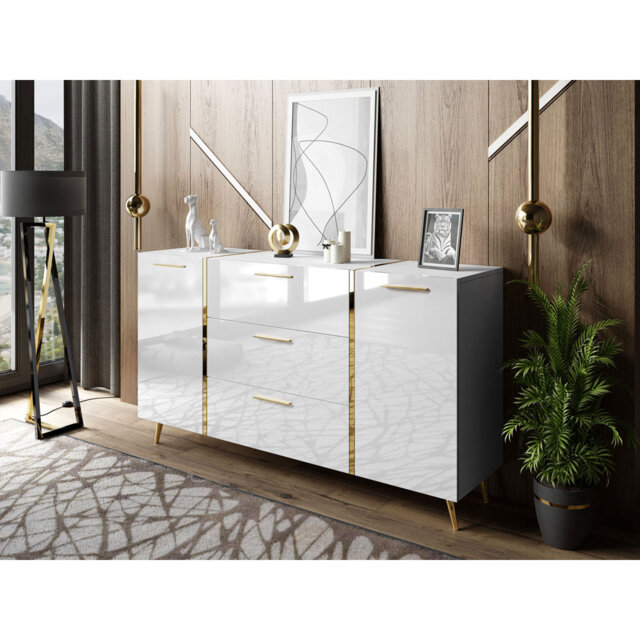 Ambarisha 3 Drawer 158Cm W Combi Chest by Wayfair | ufurnish.com