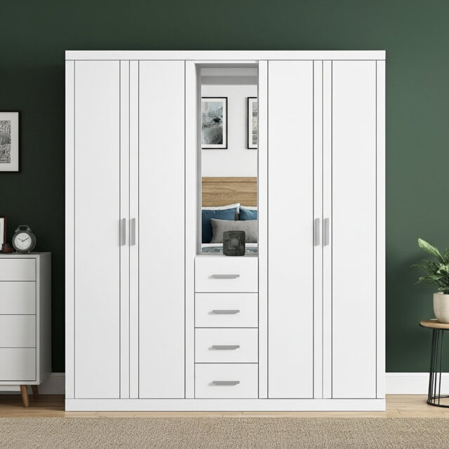 Kimberley 4 Door 4 Drawer Combi Fitment Wardrobe by Wayfair | ufurnish.com