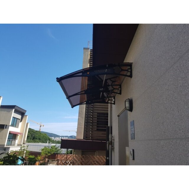 CANOFIX 3m Width x 1.27m Depth Door Canopy Grey-Bracket Clear-Sheet by ...