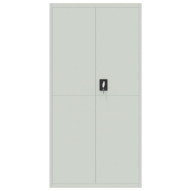 Lockable Steel Filing Cabinet With Adjustable Shelf – Light Grey Powder ...