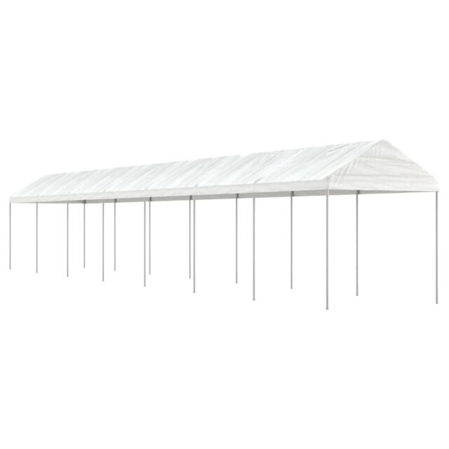 Dakota Fields Gazebo With Roof White 15.61X2.28X2.69 M Polyethylene by ...