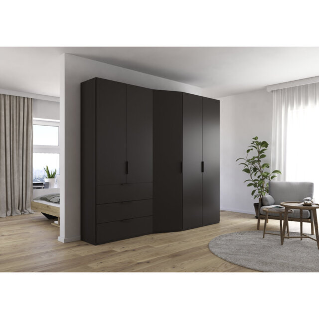 Wardrobe wardrobe WAVE hinged door wardrobe with drawers with 2 depths ...