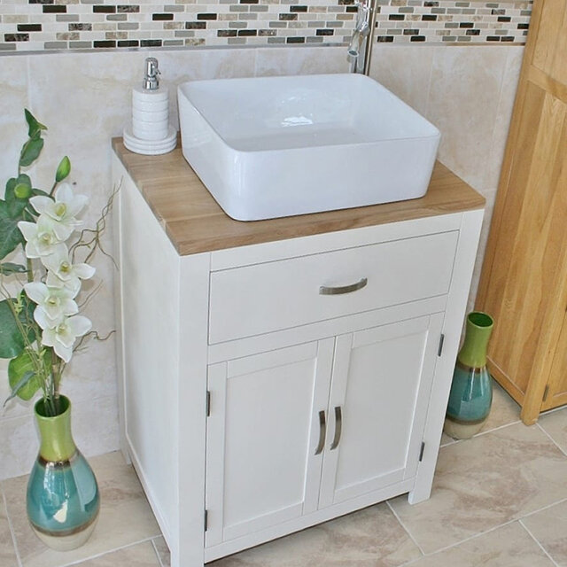 Jada Solid Oak 700mm Free-Standing Single Vanity Unit by Wayfair ...