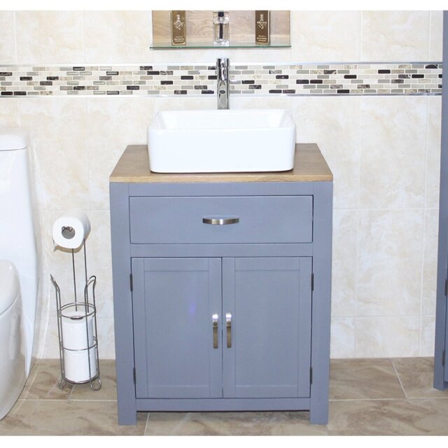 Jada Solid Oak 700mm Free-Standing Single Vanity Unit by Wayfair ...