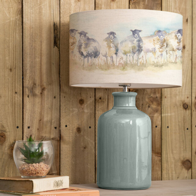 Elspeth Cream Table Lamp & Come By Eva Linen Shade by Wayfair ...