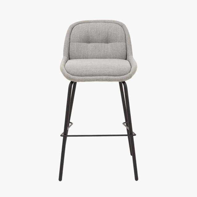 Alba Upholstered and Black Metal Bar Stool by Wayfair | ufurnish.com